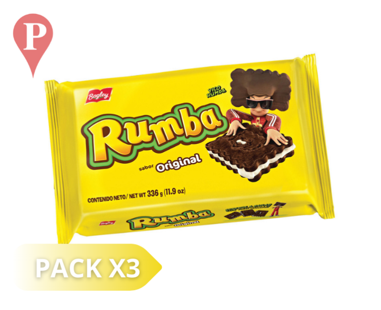 Galletitas Rellenas Rumba 3x112g – Punto de Venta